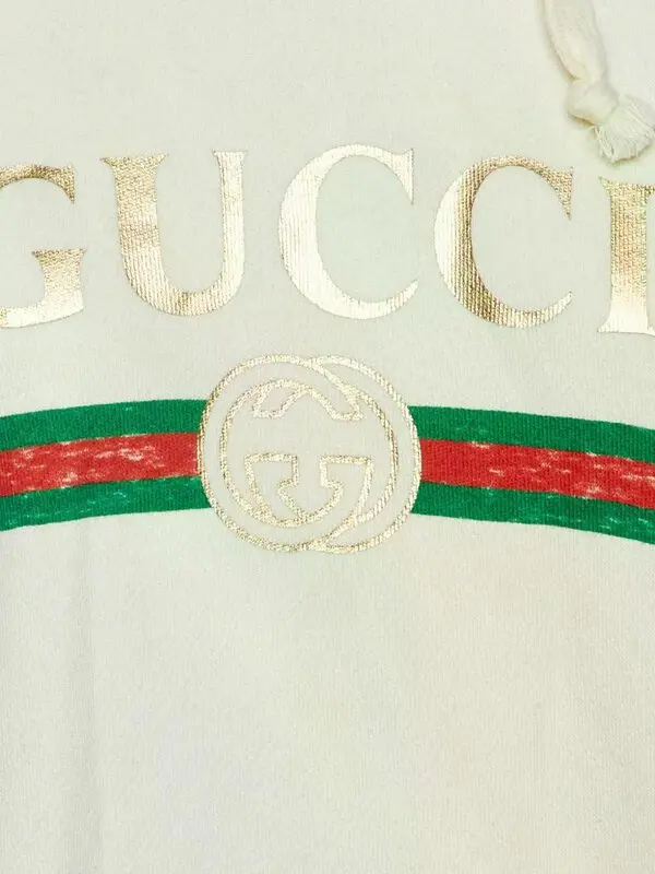 Gucci Distressed Logo-print Hoodie