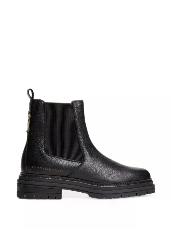 Tommy Hilfiger Pebbled-leather Chelsea Boots