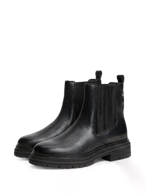 Tommy Hilfiger Pebbled-leather Chelsea Boots