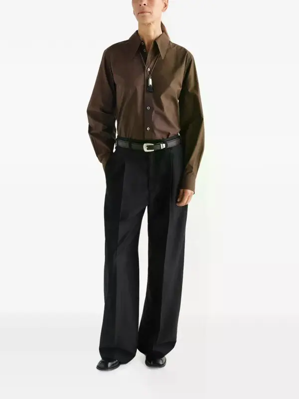 LEMAIRE Wide Pleated Pants In Wool And Mohair Cloth