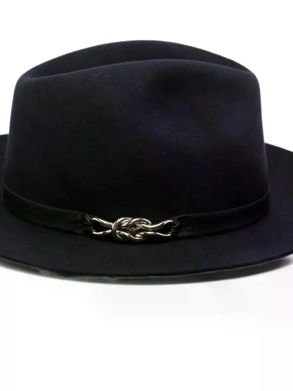 Emporio Armani Knot-detail Fedora Hat