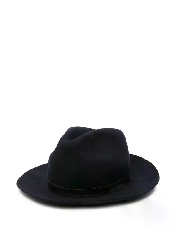 Emporio Armani Knot-detail Fedora Hat - Blue