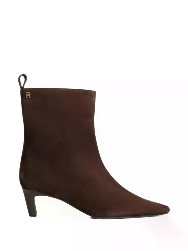 Tommy Hilfiger Suede Pointed-toe Ankle Boots - Brown