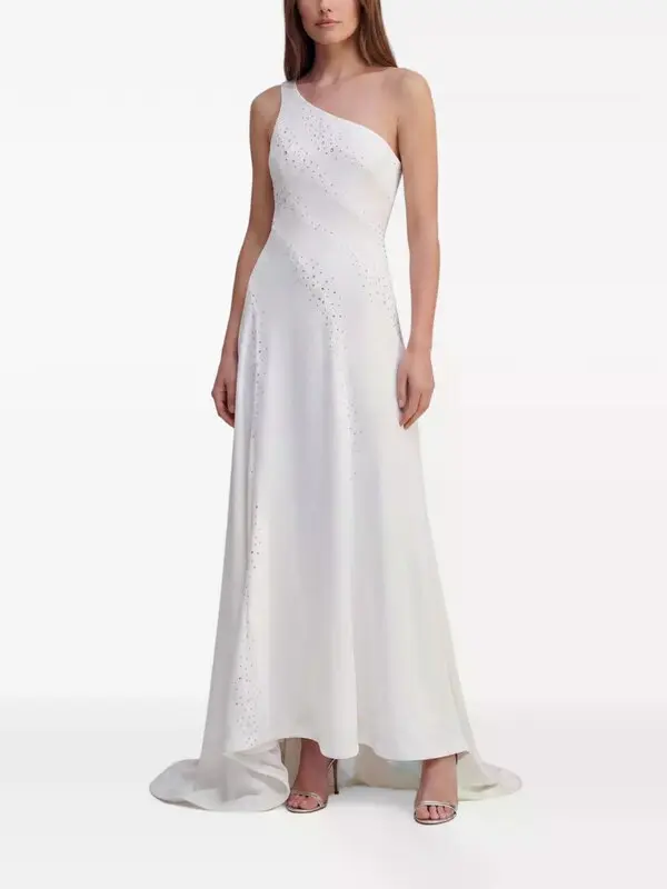 MARCO GABRIELLI ATELIER One-shoulder Crystal-embellished Maxi Dress