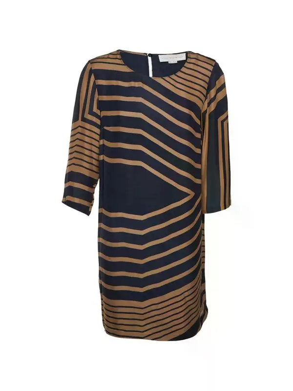 Stella McCartney Striped Silk Mini Dress - Black