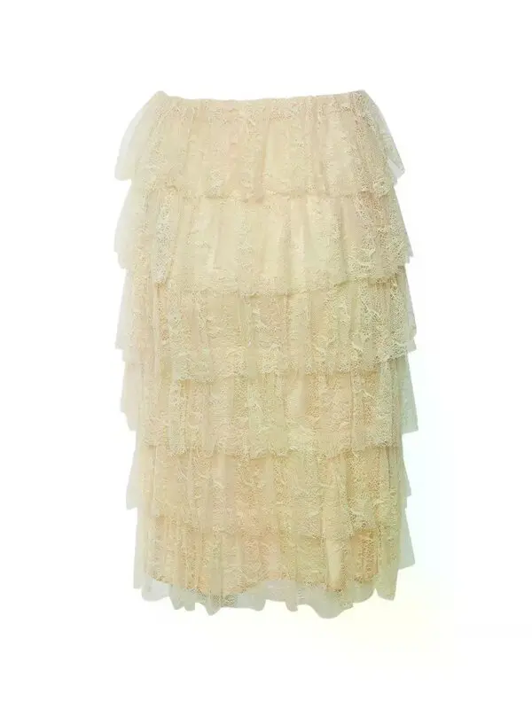Maje Tresse Tiered Midi Skirt