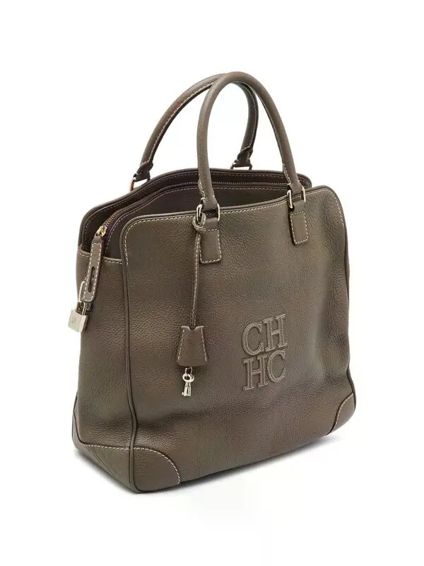 Tila March Chhc Logo Leather Tote Bag