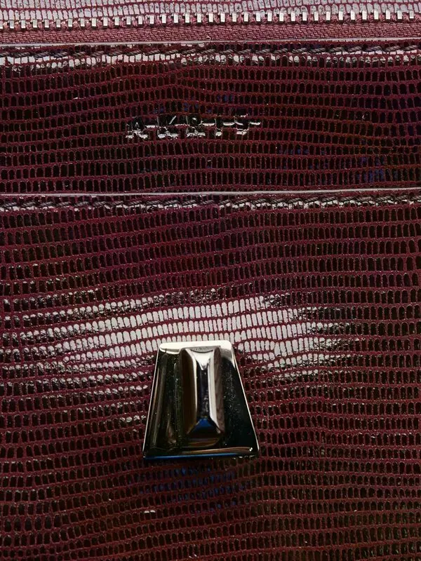 Akris Lizard-effect Wallet On Chain