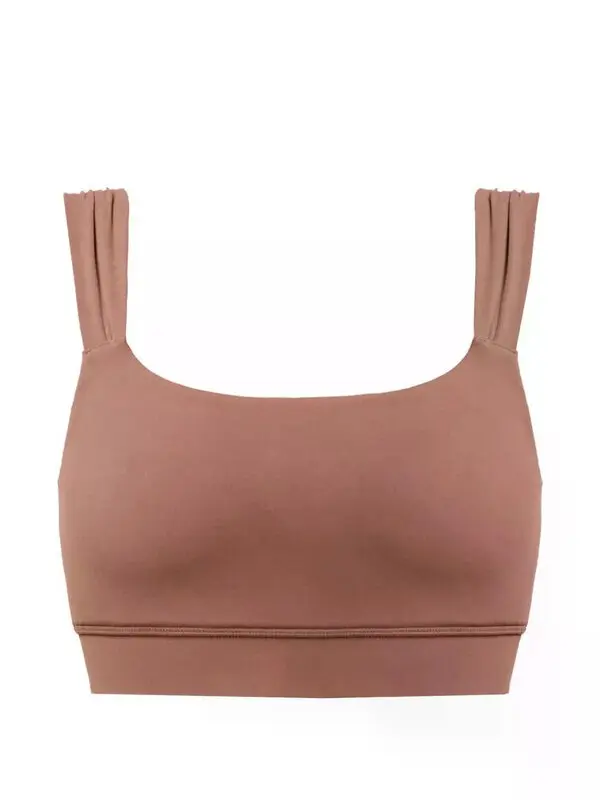 Sweaty Betty Gathered-strap Performance Top - Brown