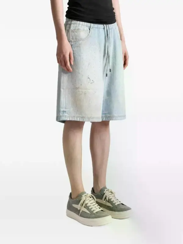 Amiri Crystals Denim Shorts - Blue