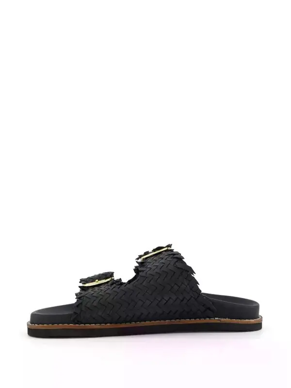GIBALDI Woven Buckle-fastening Slippers