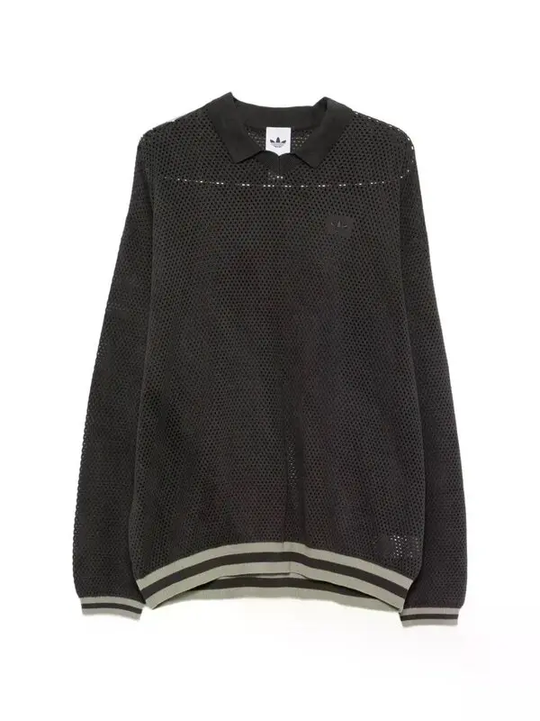 Adidas Logo-print Mesh Sweater