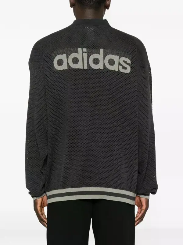 Adidas Logo-print Mesh Sweater