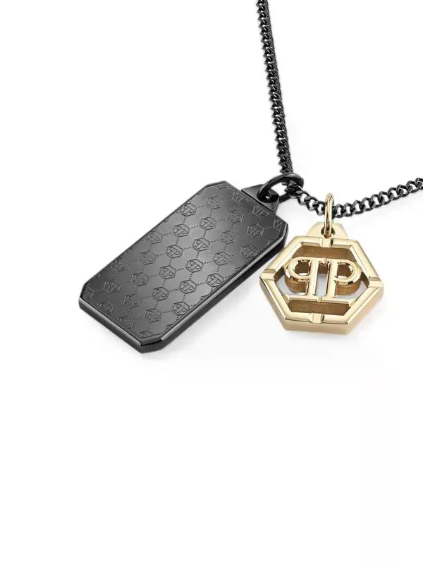 Philipp Plein Plein Tag Logo-plaque Necklace