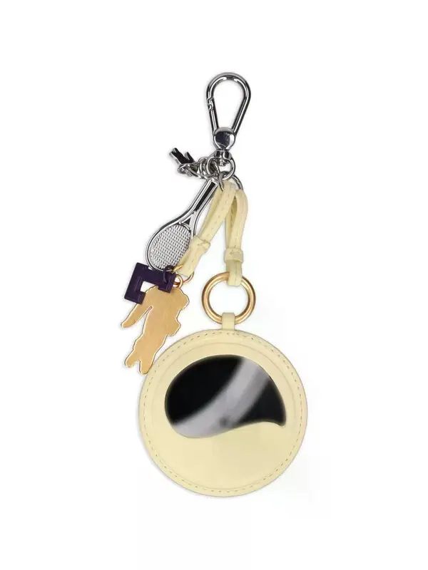 Lacoste Logo-charm Mirror Keyring - Orange