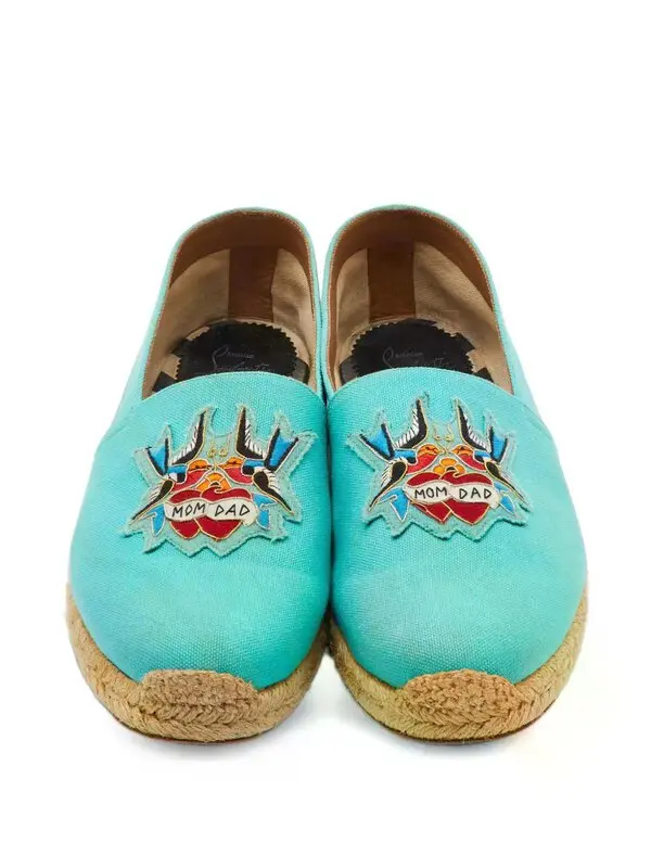 CHRISTIAN LOUBOUTIN Mom Dad Gala Embroidered Espadrilles
