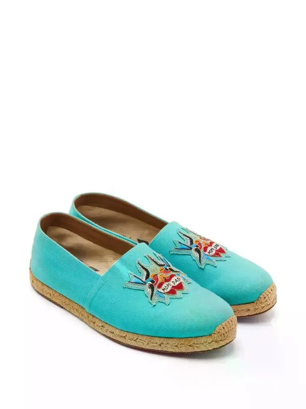 CHRISTIAN LOUBOUTIN Mom Dad Gala Embroidered Espadrilles