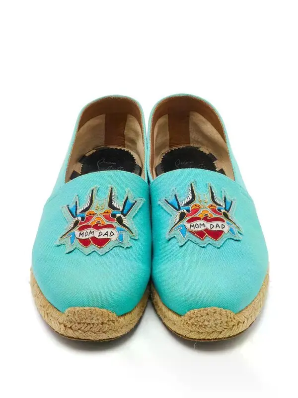 CHRISTIAN LOUBOUTIN Mom Dad Gala Embroidered Espadrilles