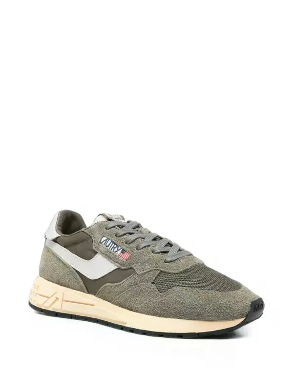 AUTRY Reelwind Panelled Suede Sneakers - Green