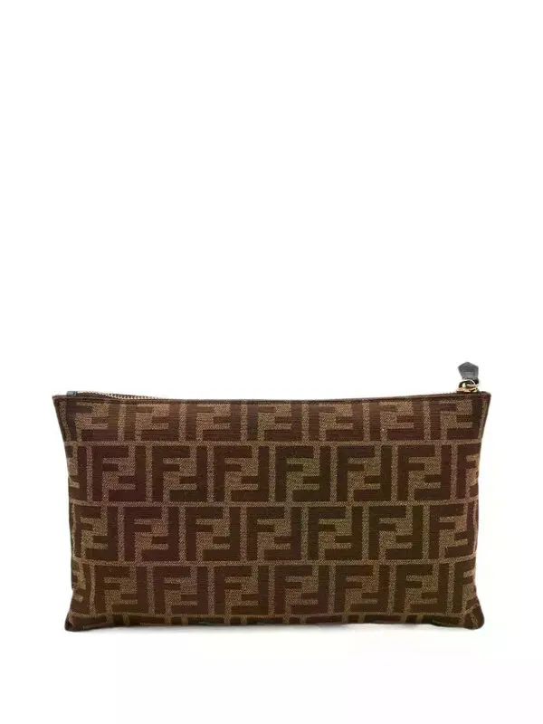 Fendi 2021 Zucca Zip Clutch Bag
