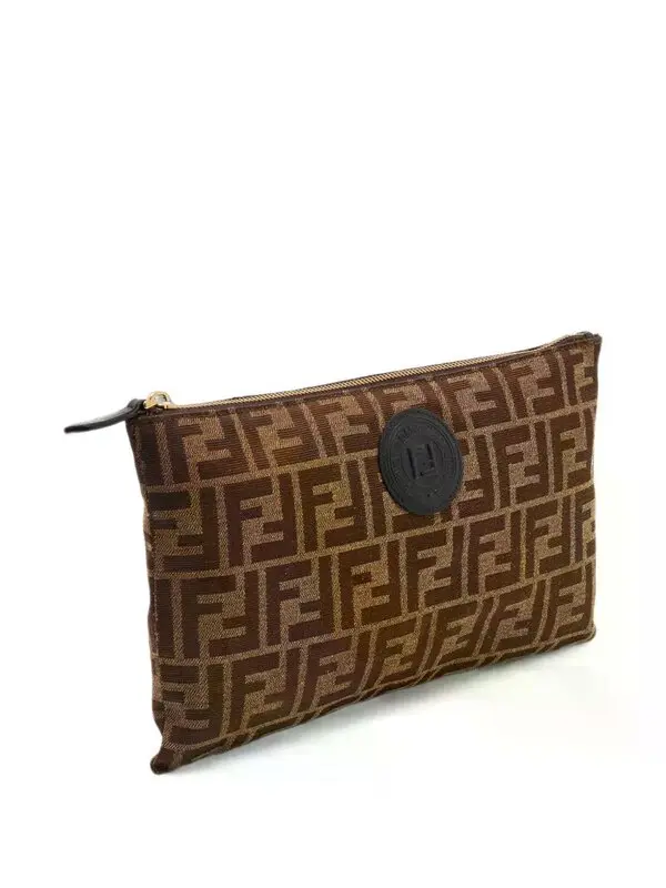 Fendi 2021 Zucca Zip Clutch Bag