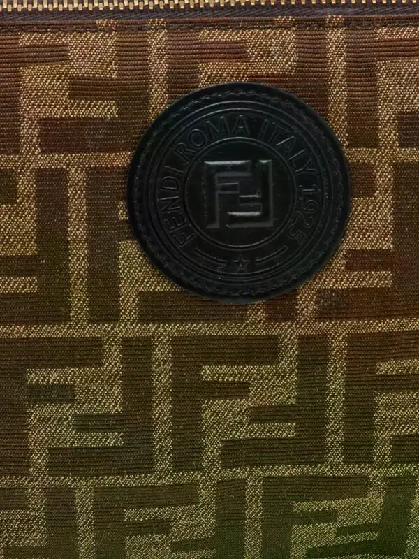 Fendi 2021 Zucca Zip Clutch Bag