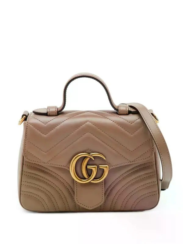 Gucci Mini Gg Marmont Matelassé Tote Bag - Neutrals