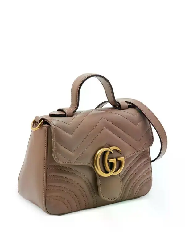 Gucci Mini Gg Marmont Matelassé Tote Bag - Neutrals