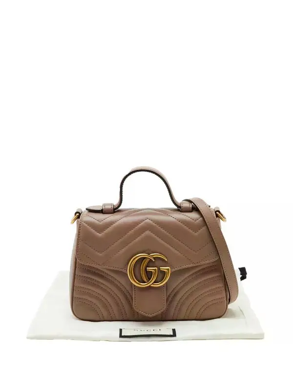 Gucci Mini Gg Marmont Matelassé Tote Bag - Neutrals