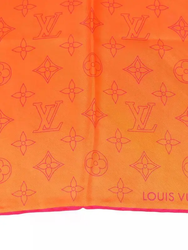LOUIS VUITTON Small Monogram Logo Neon Scarf