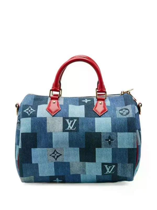 LOUIS VUITTON 2019 30 Speedy Bandouliere Patchwork Tote Bag
