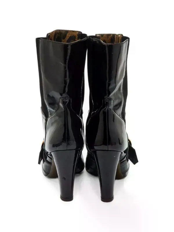 Dolce & Gabbana Buckled Patent Leather Boots