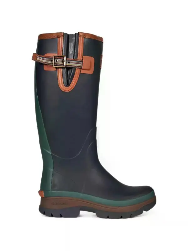 Barbour X Paul Smith Buckle-strap Rubber Boots