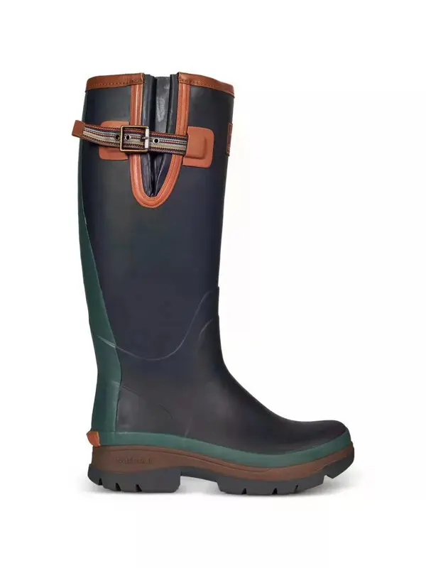 Barbour X Paul Smith Buckle-strap Rubber Boots - Blue