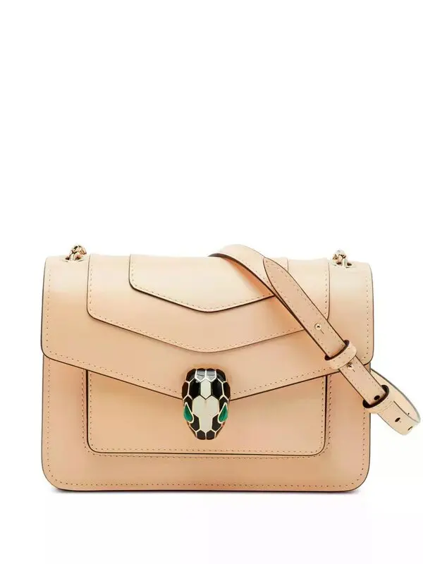 BVLGARI Small Serpenti Forever Flap Crossbody Bag - Orange