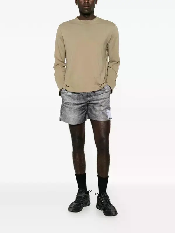 Satisfy Ambientwarp Denim-print Shorts