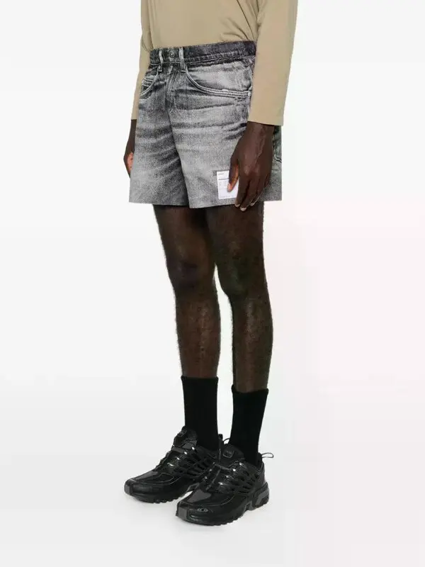 Satisfy Ambientwarp Denim-print Shorts