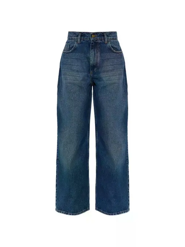 THE MANNEI Faded-effect Button-detail Jeans