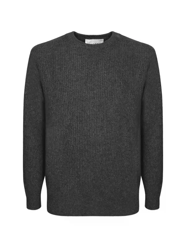AMARANTO Ribbed-knit Raglan-sleeve Sweater