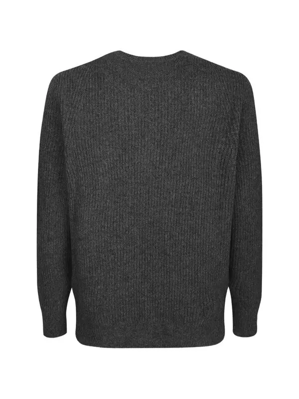 AMARANTO Ribbed-knit Raglan-sleeve Sweater