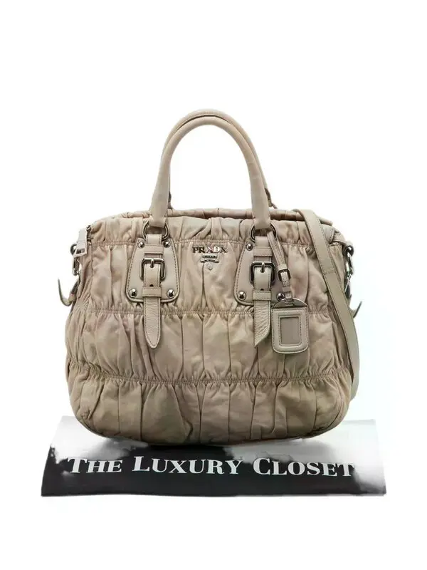 Prada Gaufre Leather Tote Bag