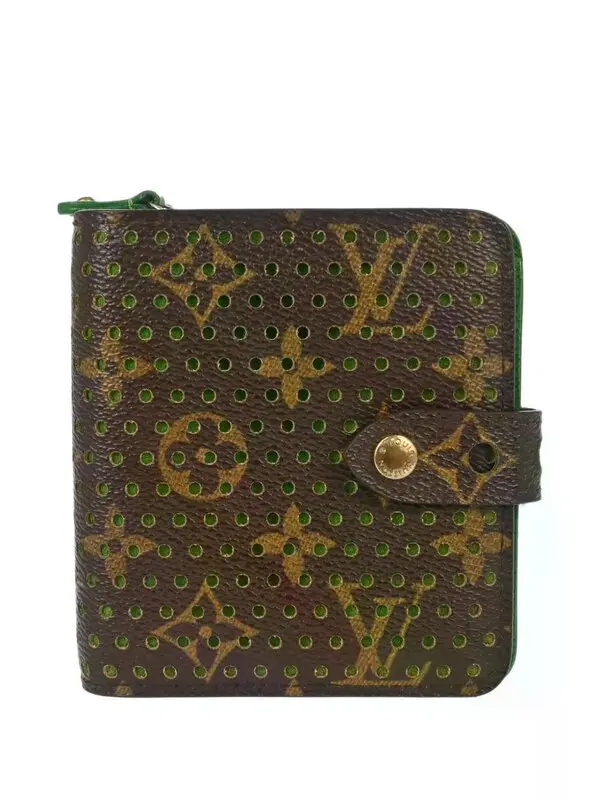 LOUIS VUITTON 2006 Monogram-pattern Zip-fastening Wallet - Brown