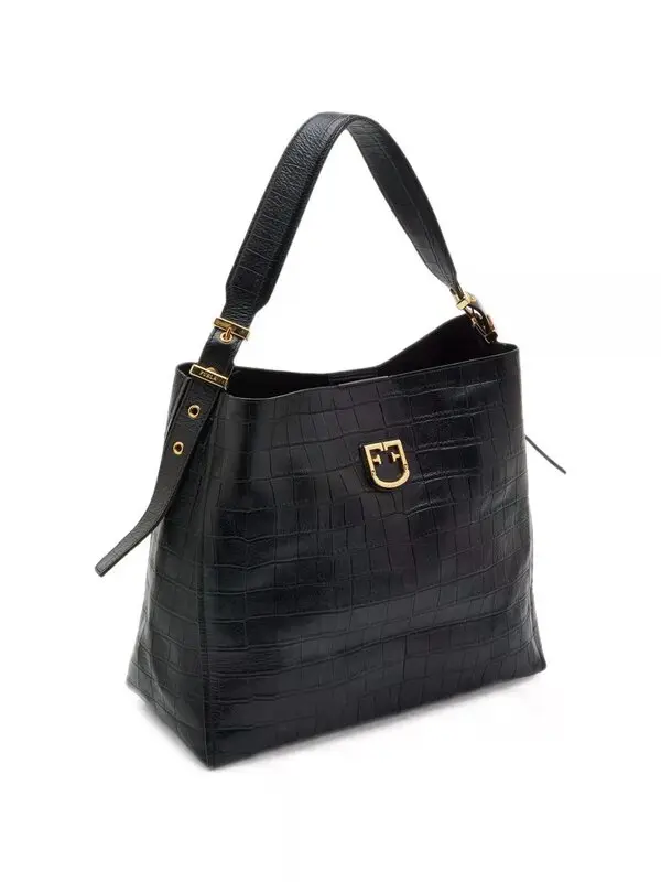 Furla Crocodile-embossed Shoulder Bag