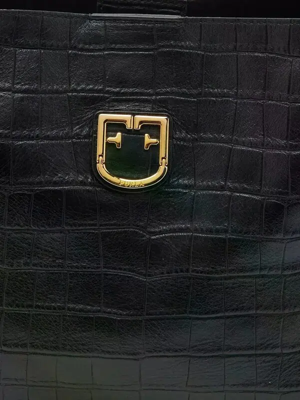 Furla Crocodile-embossed Shoulder Bag