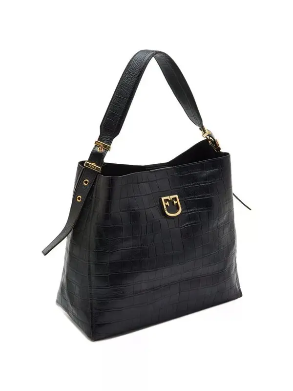 Furla Crocodile-embossed Shoulder Bag