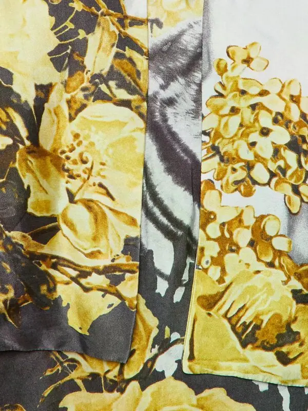 Roberto Cavalli Floral-print Silk-satin Blouse