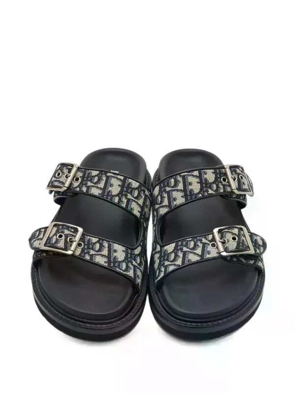 Dior Oblique Aqua Flat Sandals