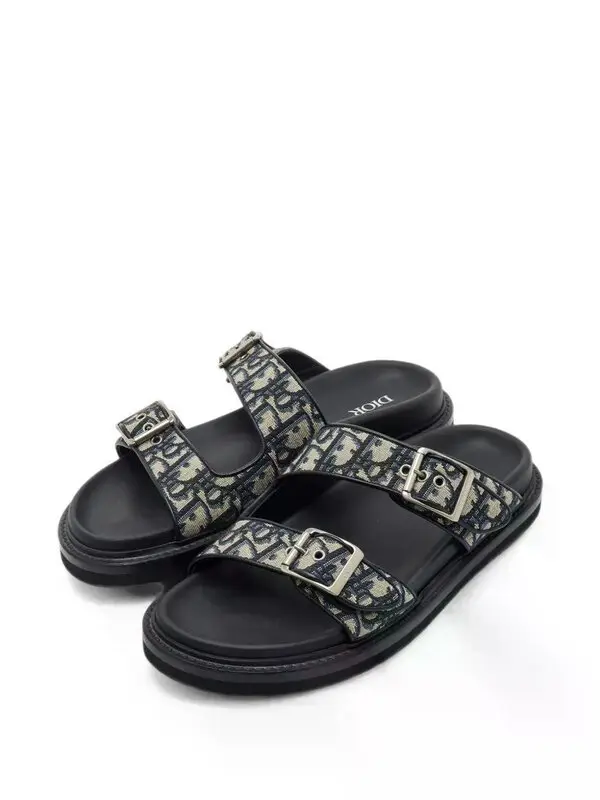Dior Oblique Aqua Flat Sandals