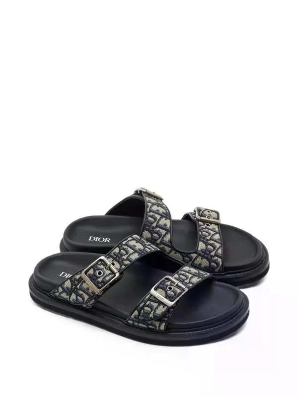 Dior Oblique Aqua Flat Sandals