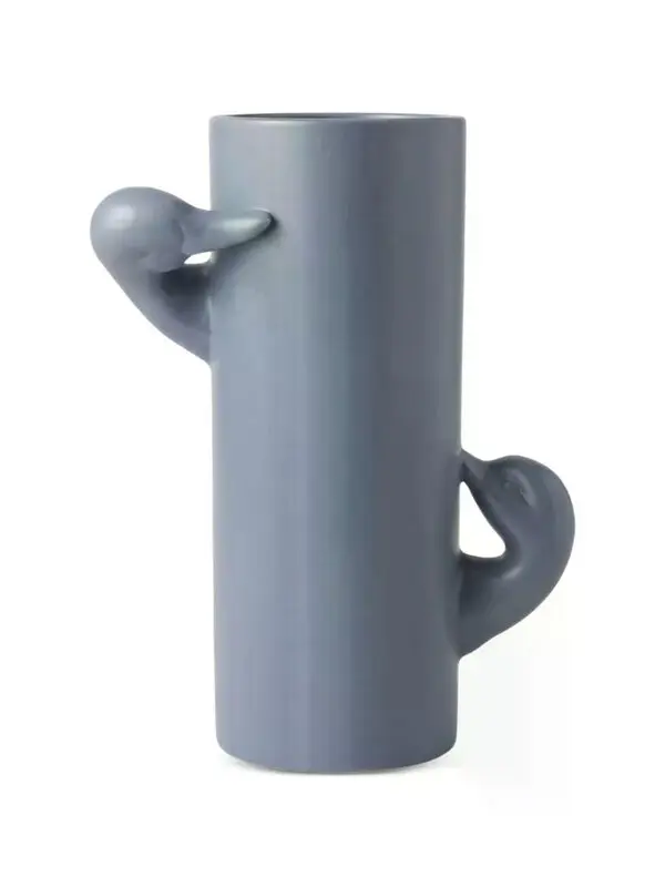 REBIRTH CERAMICS Duck-detail Around Vase - Blue
